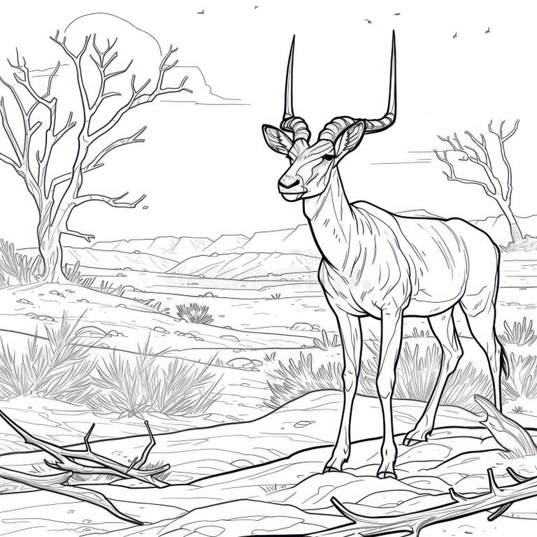 Impala Coloring Page Stock Illustrations – 53 Impala Coloring Page ...