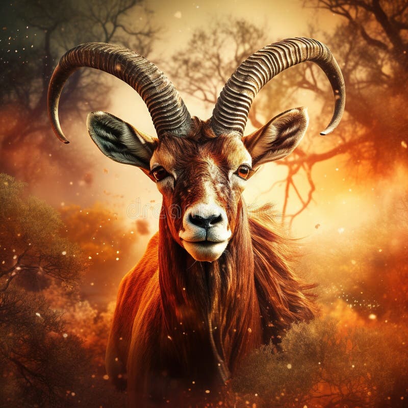 Impala Ram Made with Generative AI Illustration Stock Illustration ...