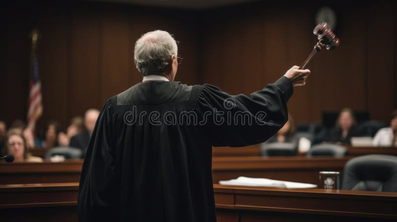 Impartial respected judge stock illustration. Illustration of barrister ...