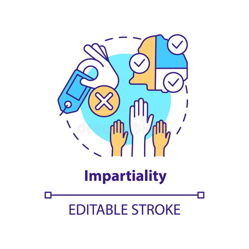 Impartiality concept icon stock vector. Illustration of logo - 244424664