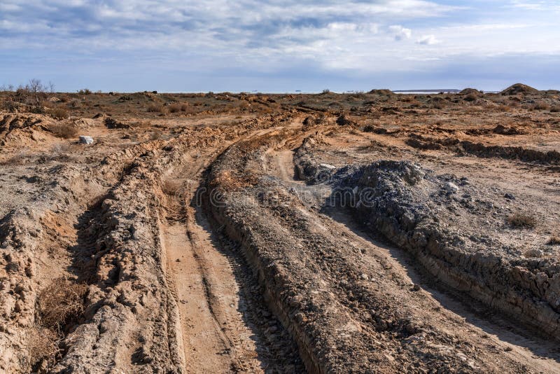 Impassable Dirt Off Road, Deep Track Stock Image - Image of countryside ...