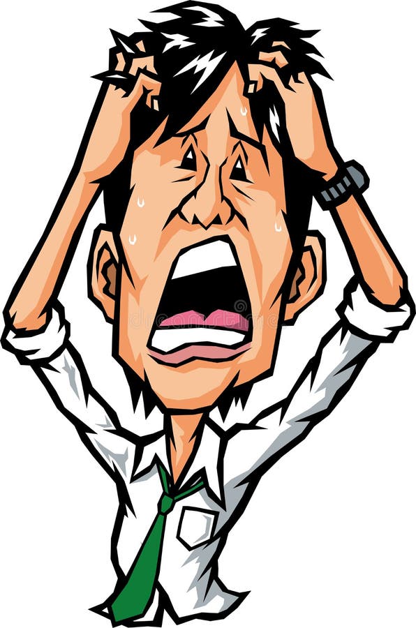 Impatient businessman stock illustration. Illustration of character ...