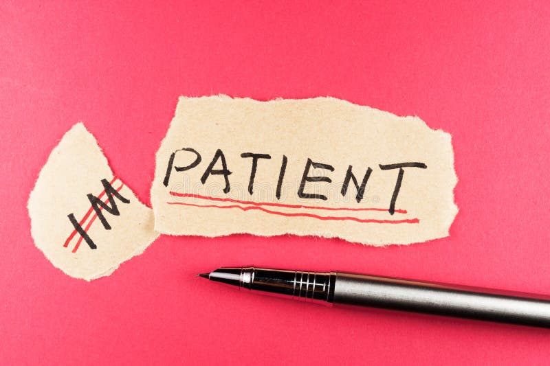Impatient to patient stock photo. Image of patience, idea - 28342390