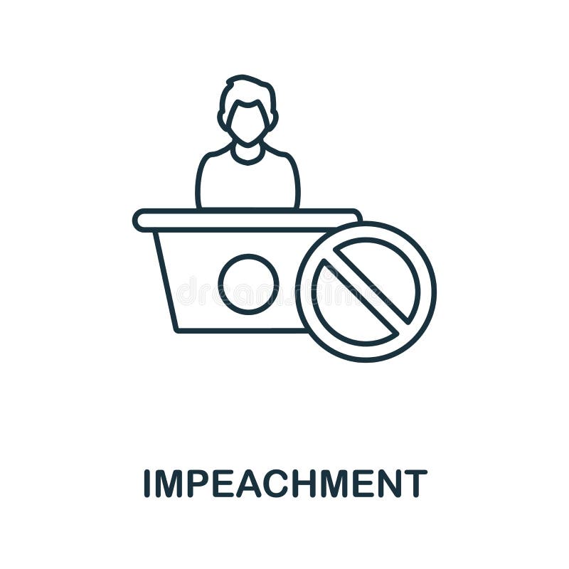 Impeachment Outline Vector Icon. Thin Line Black Impeachment Icon, Flat ...