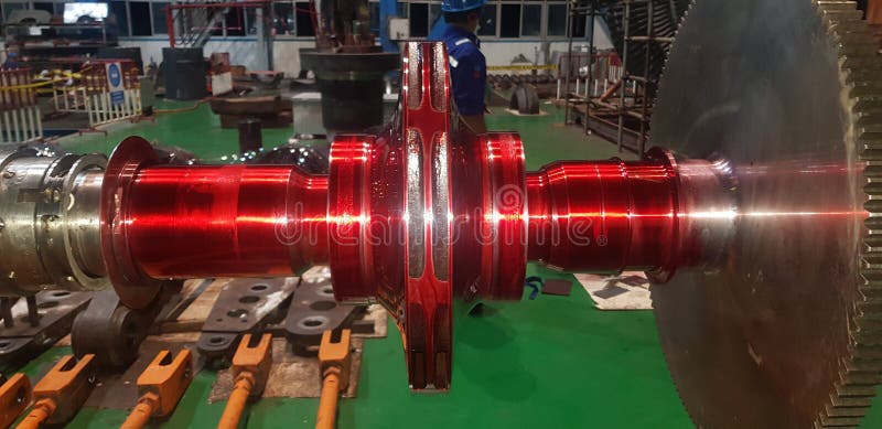 Impeller Turbine Pump Oil Red Penetrant Chec Stock Image - Image of ...