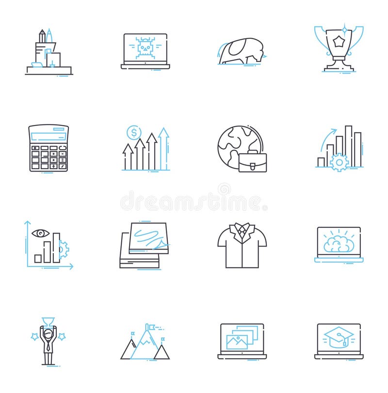 Imperative Company Linear Icons Set. Innovation, Efficiency, Creativity ...