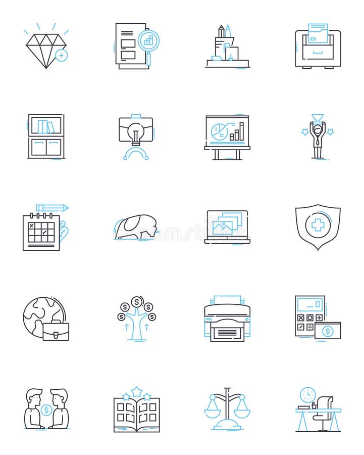 Imperative Company Linear Icons Set. Innovation, Efficiency, Creativity ...