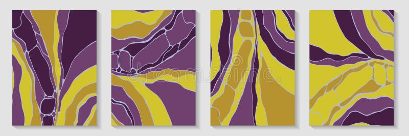 Imperfect Acrylic Pattern Background Template Vector Set. Vibrant ...