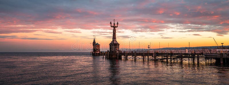 The Imperia Statue in Constance at Sunset Editorial Image - Image of ...