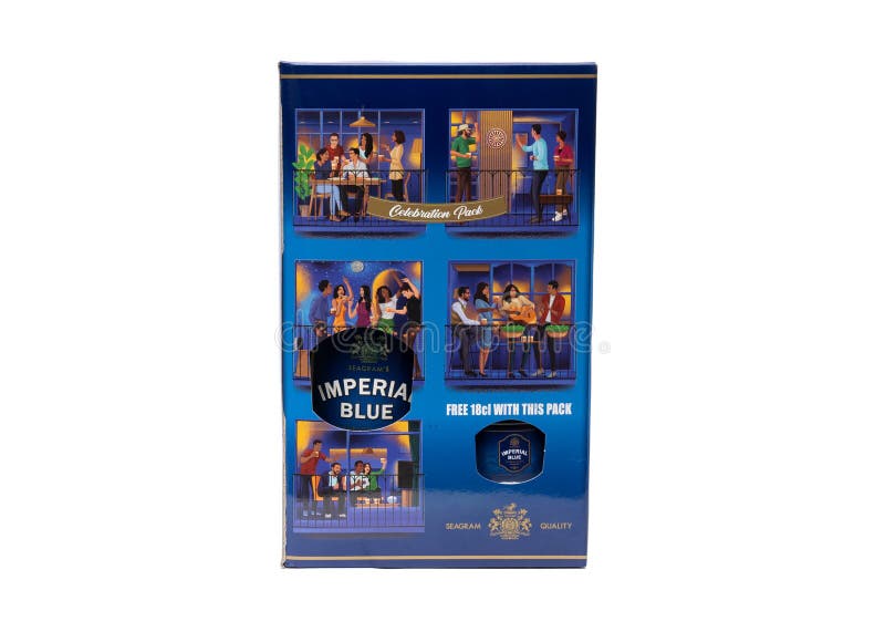 Imperial Blue Box Package Isolated on a White Background Editorial ...