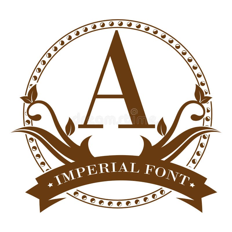 Imperial font design stock illustration. Illustration of design - 69380045