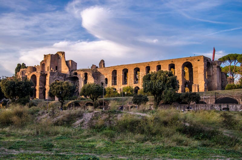Imperial Fora Archeological Site in Rome Stock Photo - Image of ancient ...