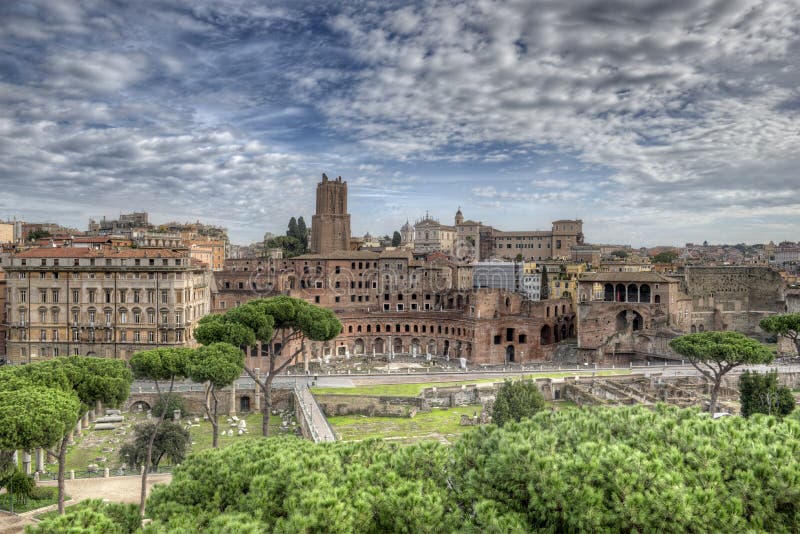 Imperial Fora in Rome stock image. Image of imperial - 66509609