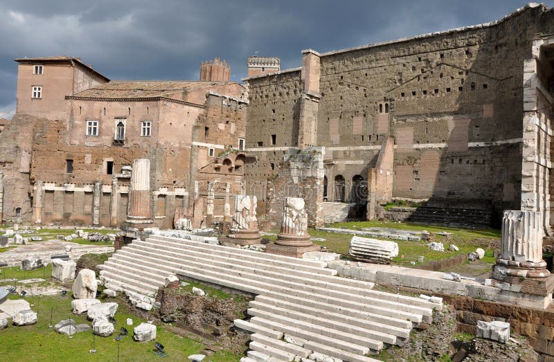 Imperial Forum of Emperor Augustus. Rome, Italy Stock Photo - Image of ...