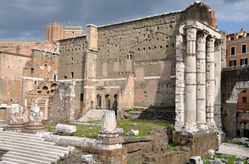 Imperial Forum of Emperor Augustus. Rome, Italy Stock Image - Image of ...