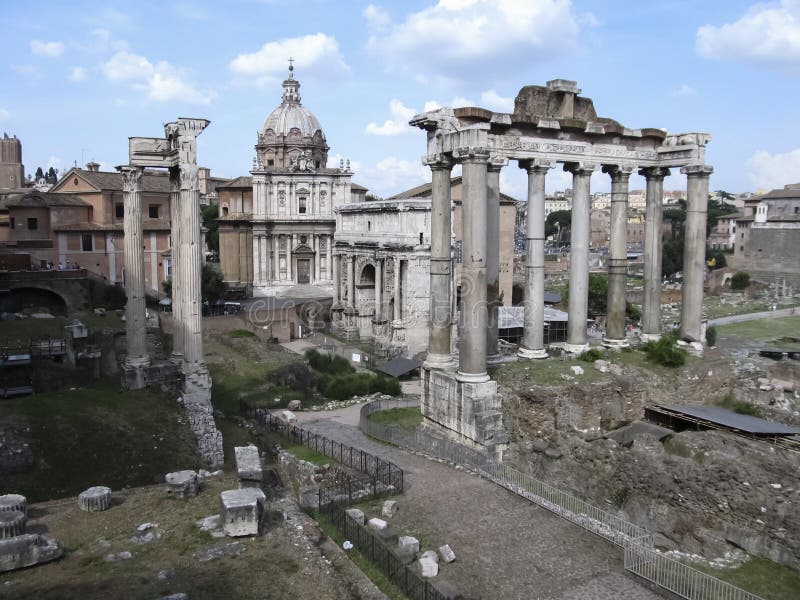 Imperial Forum in Rome stock image. Image of italy, visit - 29615841