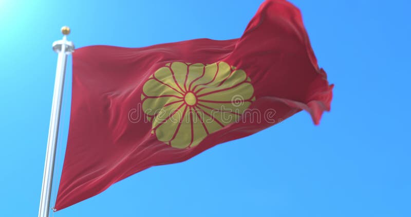 Imperial Japan Flag Waving in a Looping Motion Stock Footage - Video of ...