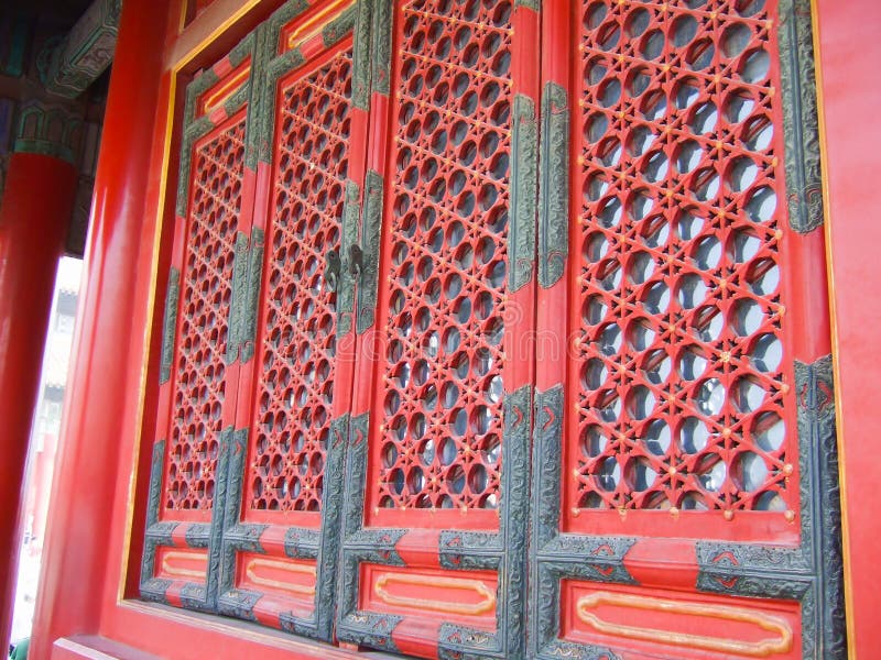 Imperial Window Decoration of the Forbidden Palace Stock Image - Image ...