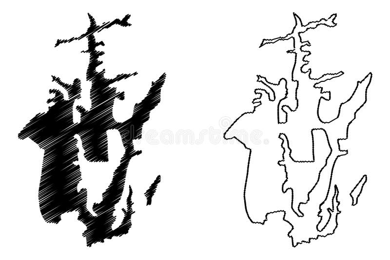 Imphal East District Manipur State, Republic of India Map Vector ...