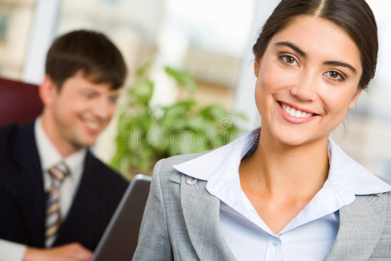 Riuscita Donna Felice Di Affari Fotografia Stock - Immagine di ...