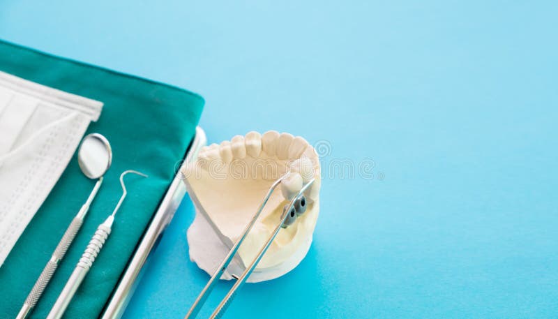 Implant and Prosthodontic Model. Stock Image - Image of crowns, care ...