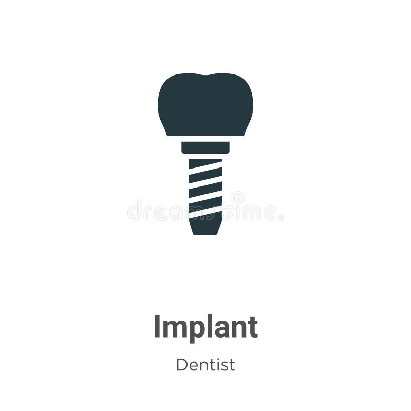 Single Implant Upper Illustration Vector On Blue Background. Den Stock ...