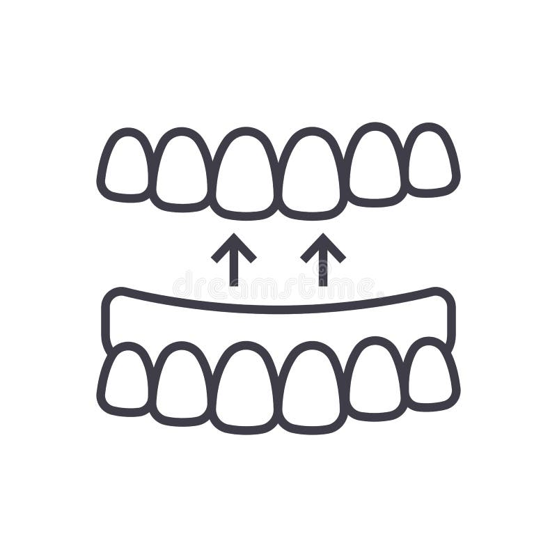 Jaw with Teeth - Human Jaw Icon, Vector Illustration, Black Sign on ...