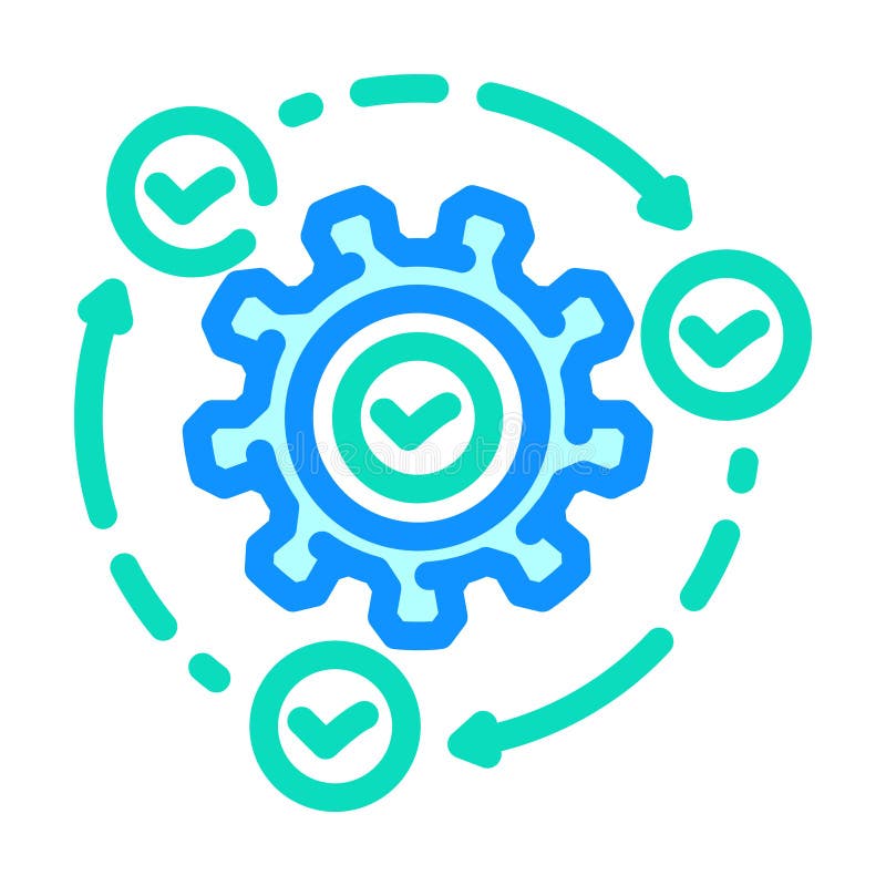 Implementation Business Process Color Icon Vector Illustration Stock ...