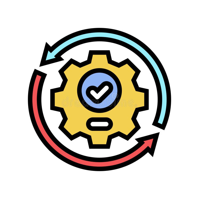 Implementation Business Process Color Icon Vector Illustration Stock ...