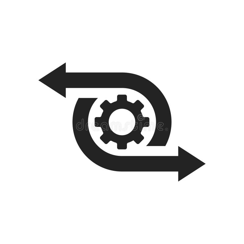 Implementation or Easy Operation Process Icon Stock Vector ...