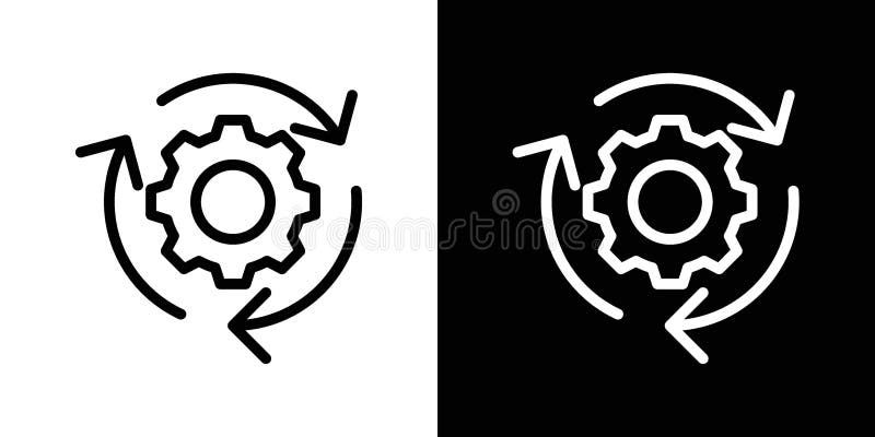 Implementation Icon Vector Set on White Background Stock Illustration ...