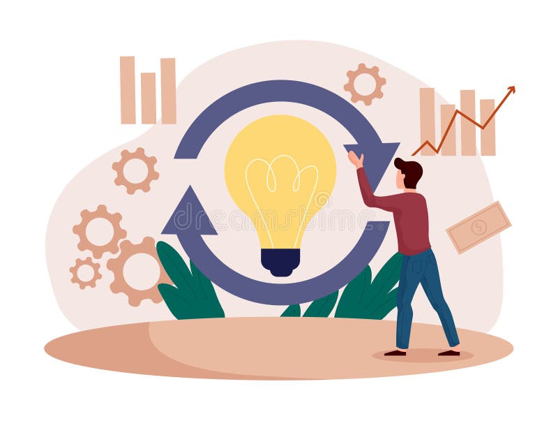 Implementation or Integration of Innovative Ideas Concept Stock Vector ...