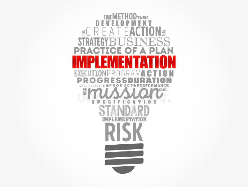 Implementation Light Blue Concept Icon Stock Vector - Illustration of ...