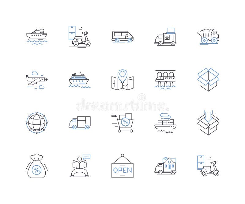 Implementation Line Icons Collection Execution Implementation Deployment Translation