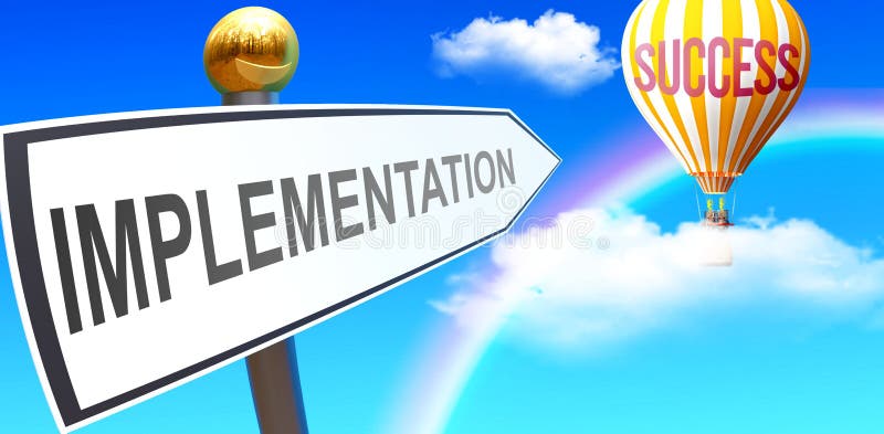 Implementation Leads To Success Stock Illustration - Illustration of ...