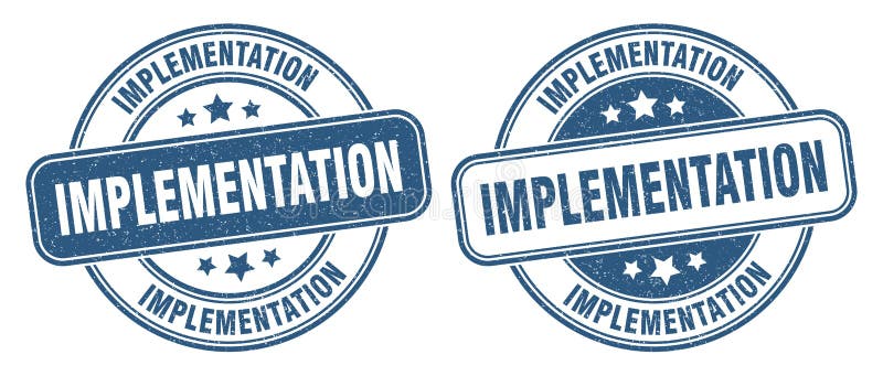 Implementation Label Sign. Round Stamp. Band. Ribbon Stock Vector ... Implementation Label Sign. Round Stamp. Band. Ribbon Stock Vector ...