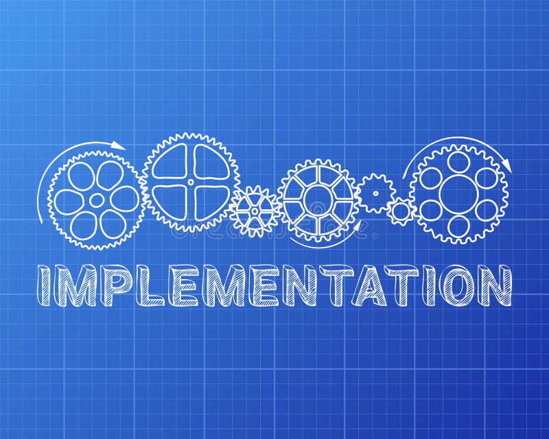 Implementation Blueprint Machine Stock Vector - Illustration of ... Implementation Blueprint Machine Stock Vector - Illustration of ...