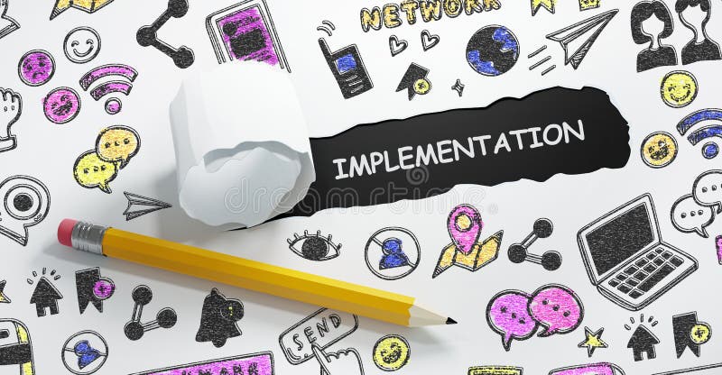 IMPLEMENTATION, Web Technology Concept. Business, Technology, Internet ...