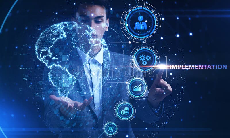 IMPLEMENTATION, Web Technology Concept. Business, Technology, Internet ...