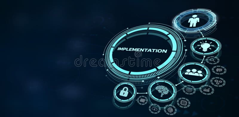 IMPLEMENTATION, Web Technology Concept. Business, Technology, Internet ...