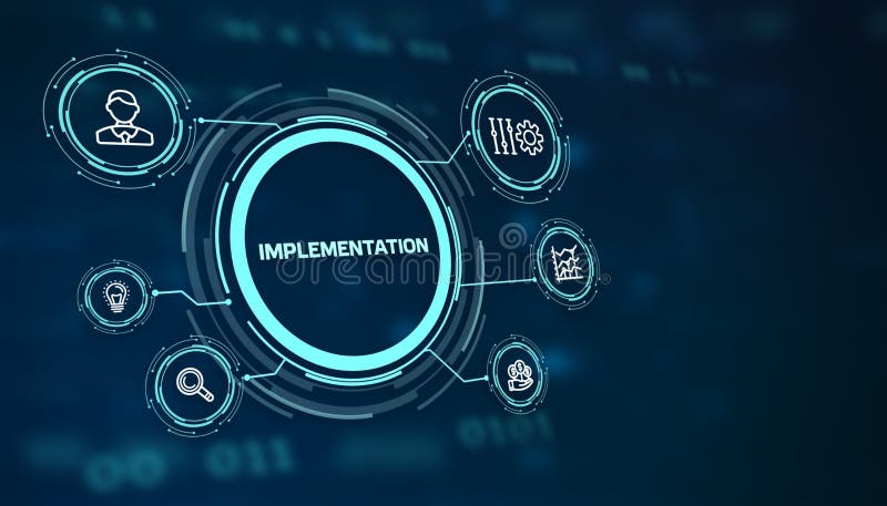 IMPLEMENTATION, Web Technology Concept. Business, Technology, Internet ...
