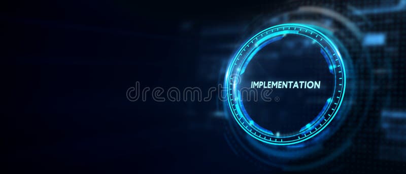IMPLEMENTATION, Web Technology Concept. Business, Technology, Internet ...
