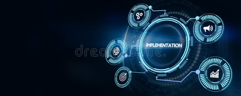 IMPLEMENTATION, Web Technology Concept. Business, Technology, Internet ...