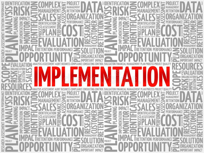 Implementation Word Cloud Collage Stock Illustration - Illustration of ...