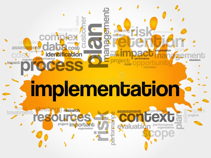 Implementation Word Cloud Collage Stock Illustration - Illustration of ...