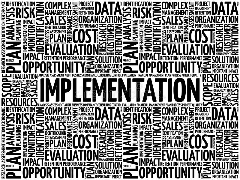 Implementation Word Cloud Collage Stock Illustration - Illustration of ...