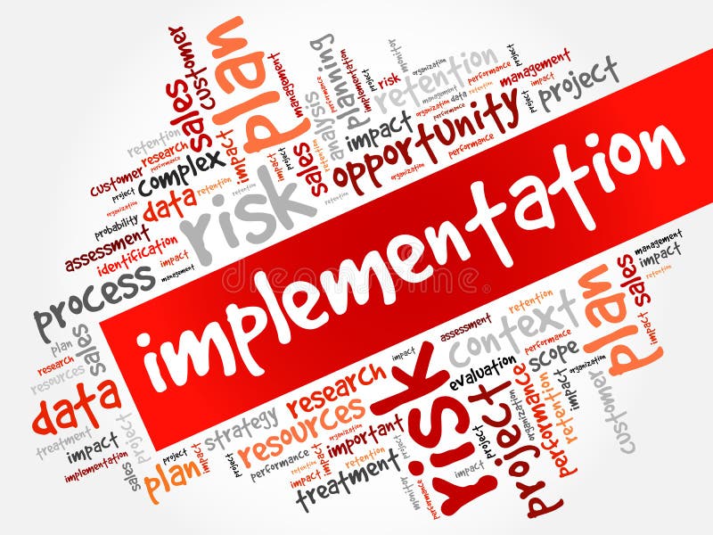 Implementation Word Cloud Collage Stock Illustration - Illustration of ...