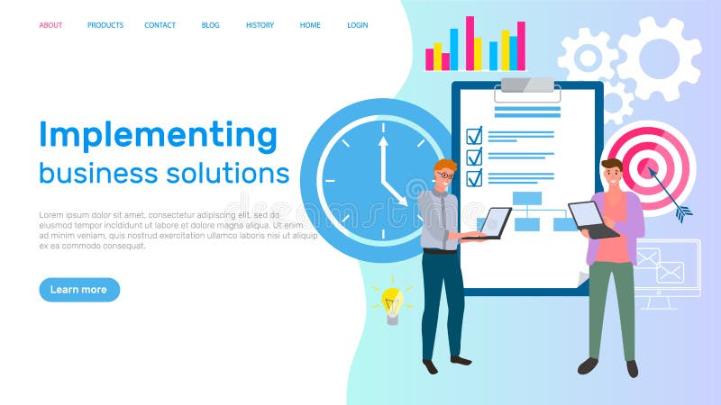 Implementing Business Solution Website. Plan for Development, Strategy ...
