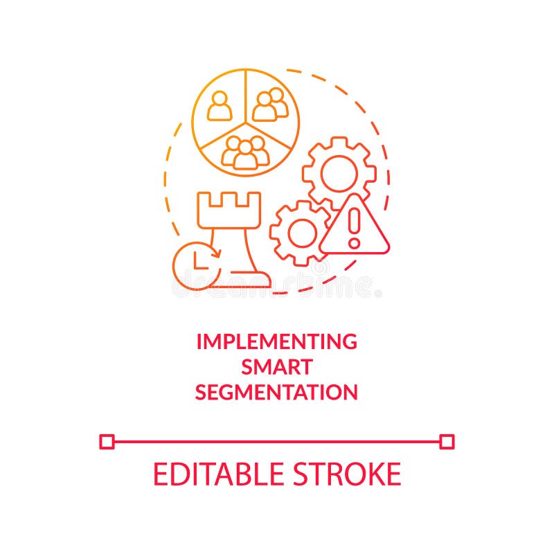 Implementing Smart Segmentation Concept Icon Stock Vector ...