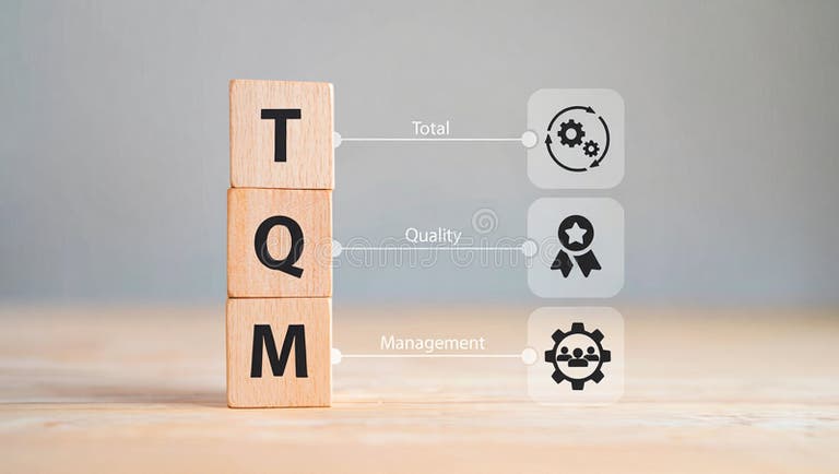 TQM Concept for Business Quality, Management, and Optimization. Stock ...
